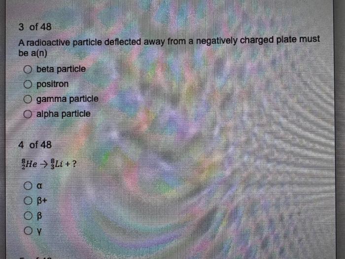 Solved A radioactive particle deflected away from a | Chegg.com