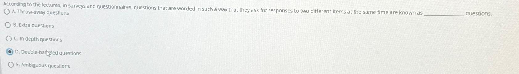 Solved According to the lectures, in surveys and | Chegg.com