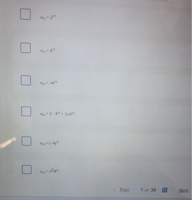 Solved The sequence {an] is a solution of the recurrence | Chegg.com