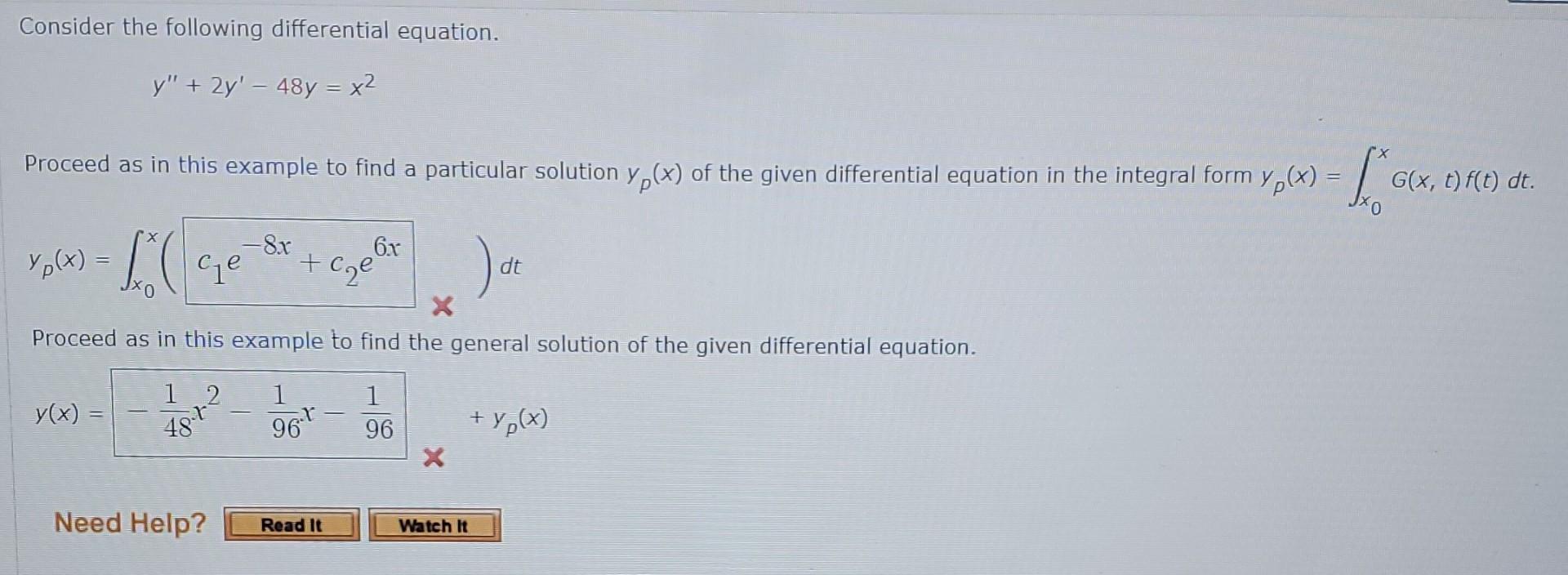 Solved Consider the following differential equation. | Chegg.com