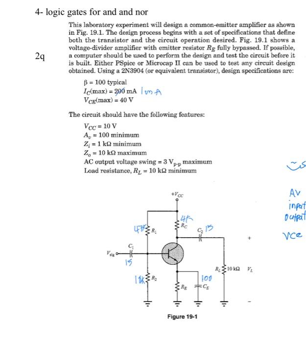 Solved logic gates for and and nor This laboratory | Chegg.com