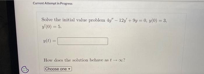 Solved Solve the initial value problem | Chegg.com