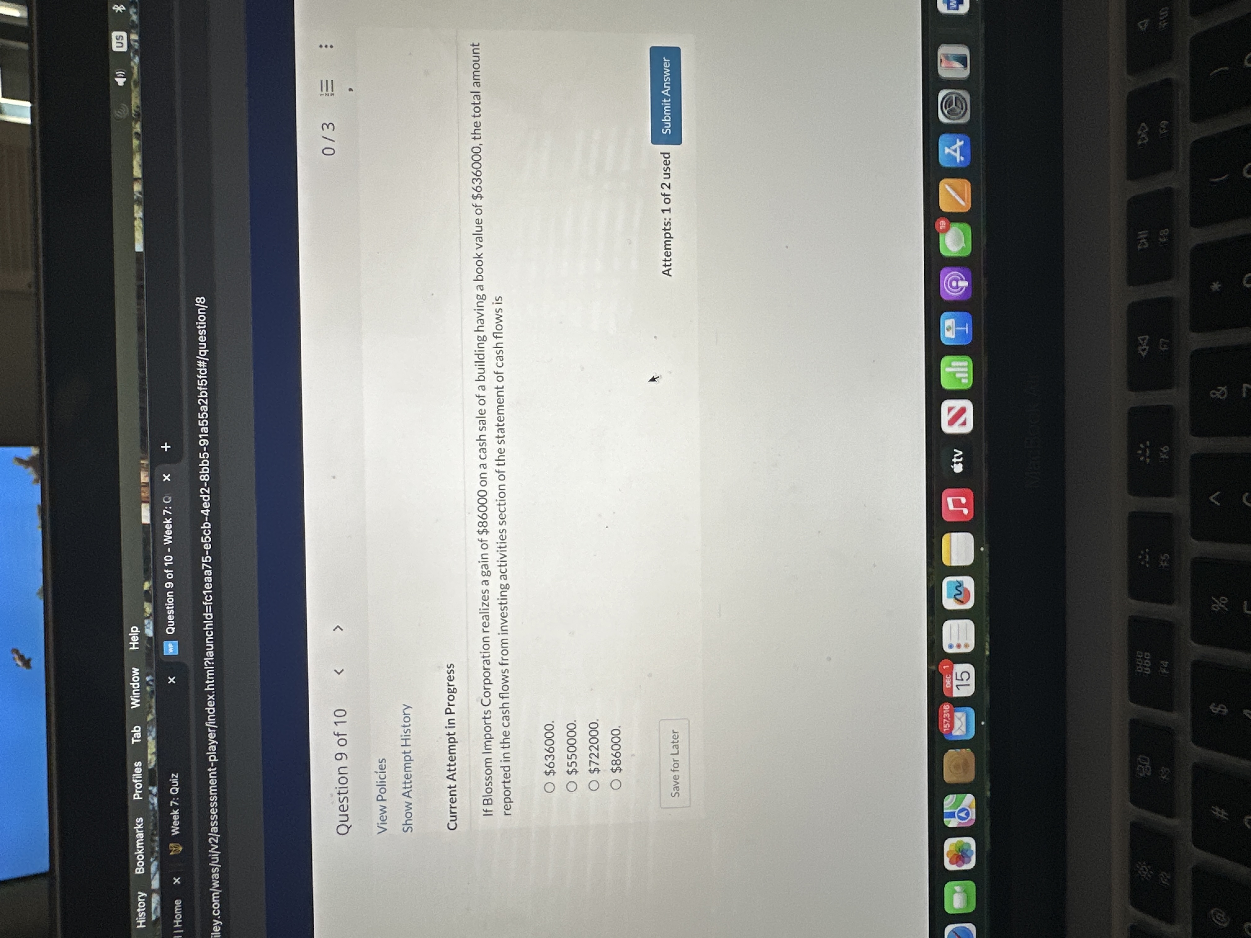 Solved Current Attempt in ﻿ProgressIf ﻿Blossom Imports | Chegg.com