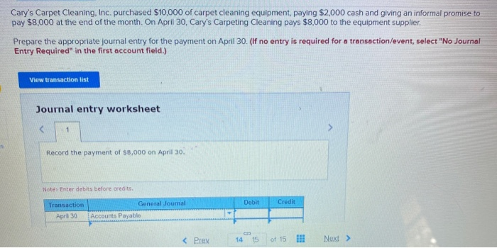 Solved Cary's Carpet Cleaning, Inc. purchased $10,000 of | Chegg.com