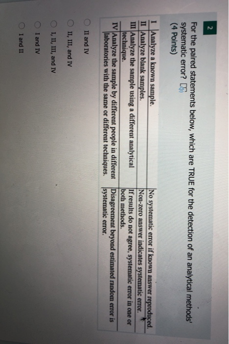 Solved 2 For the paired statements below, which are TRUE for | Chegg.com