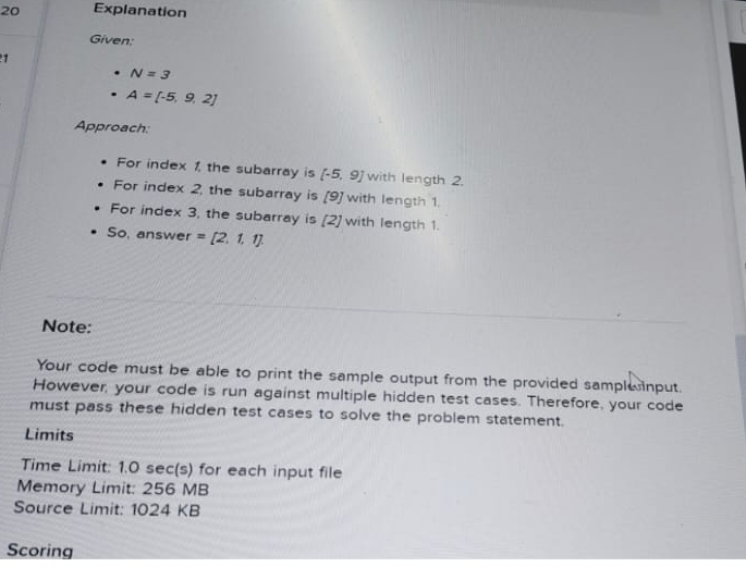 Solved One more problemGiven an array A ﻿of N ﻿elements. | Chegg.com