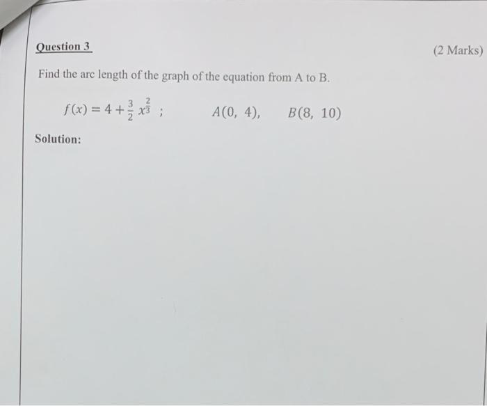 Solved Find the arc length of the graph of the equation from | Chegg.com