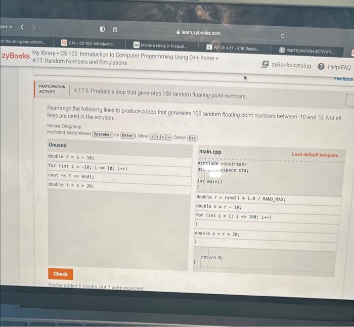 Solved Rearrange the following lines to produce a loop that | Chegg.com Solved Rearrange the following lines to produce a loop that | Chegg.com
