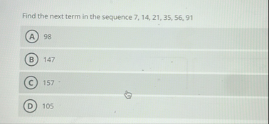 Solved Find the next term in the sequence | Chegg.com