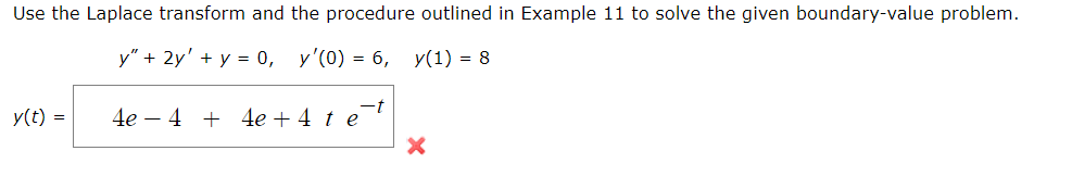 Solved Use the Laplace transform and the procedure outlined | Chegg.com