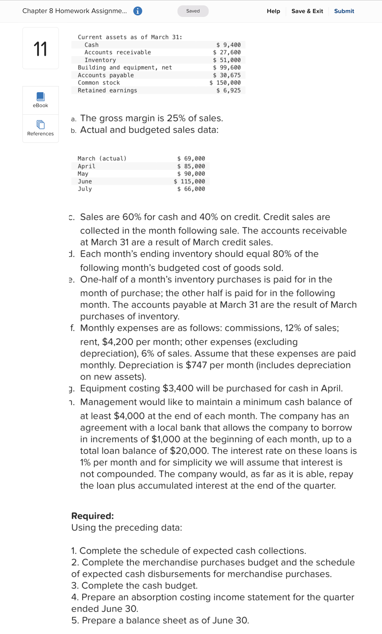 Solved Chapter 8 ﻿Homework Assignme...iHelpSave & | Chegg.com