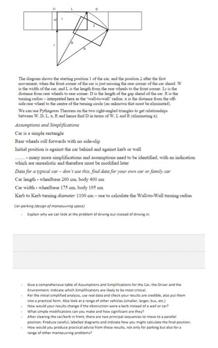 Solved Aim If a line of cars is parked by the side of a | Chegg.com