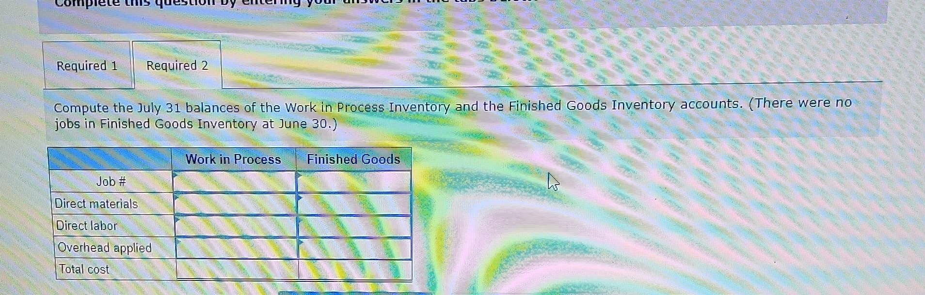 Solved Record the application of overhead to work in | Chegg.com