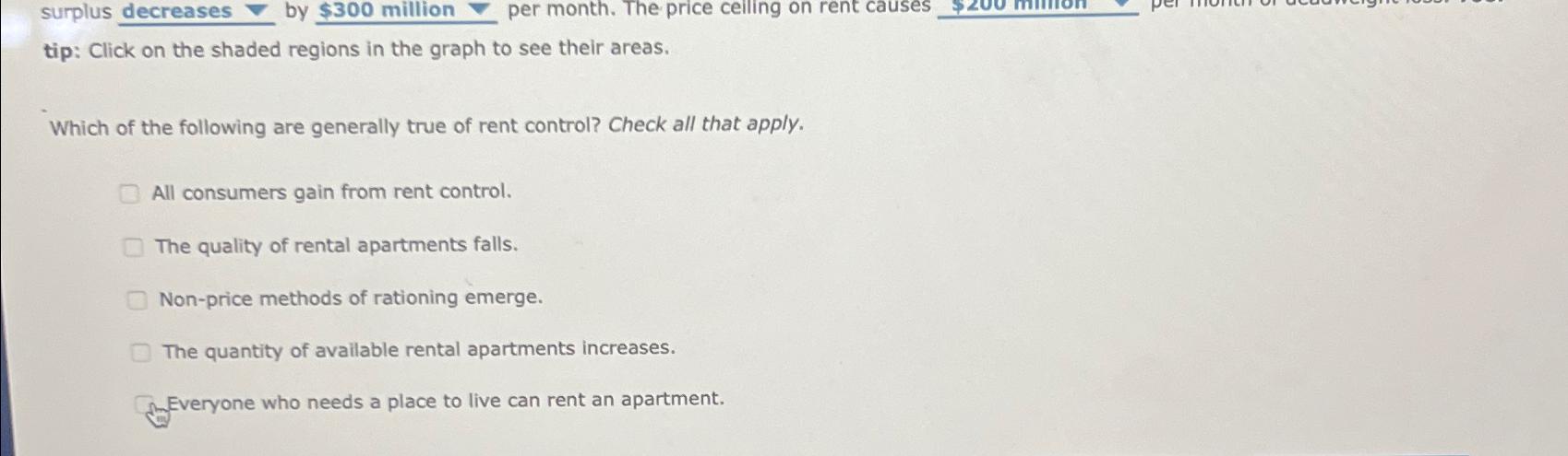 Solved surplus decreases grad by $300? ﻿million grad per | Chegg.com