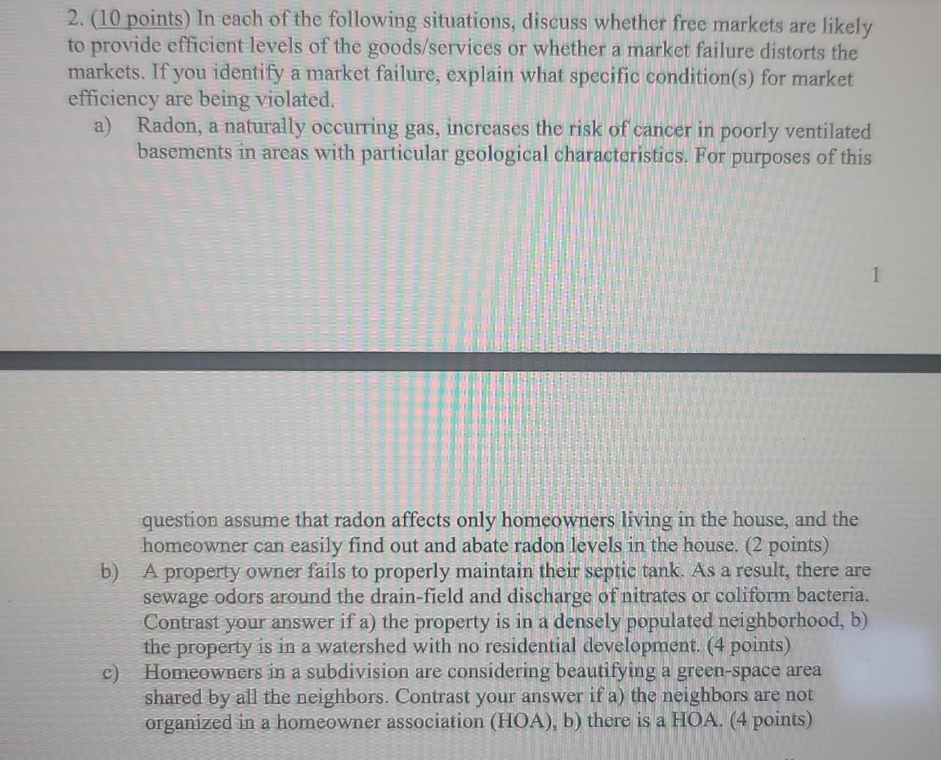 Solved 2. (10 points) In each of the following situations, | Chegg.com