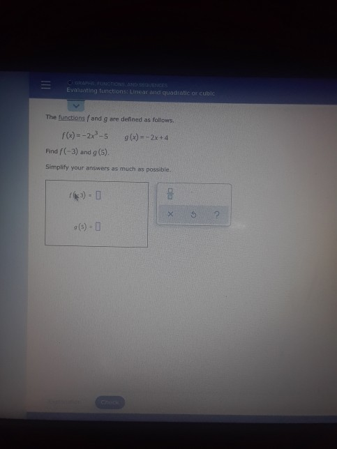 Solved Evaluating functions: Linear and quadratic or cubic | Chegg.com