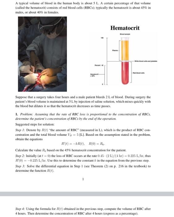 Solved A typical volume of blood in the human body is about | Chegg.com