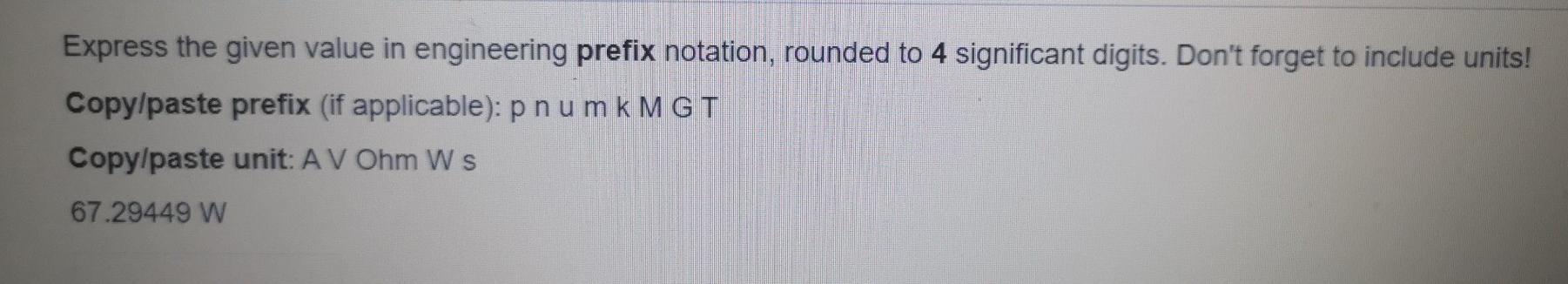 Solved Express the given value in engineering prefix | Chegg.com