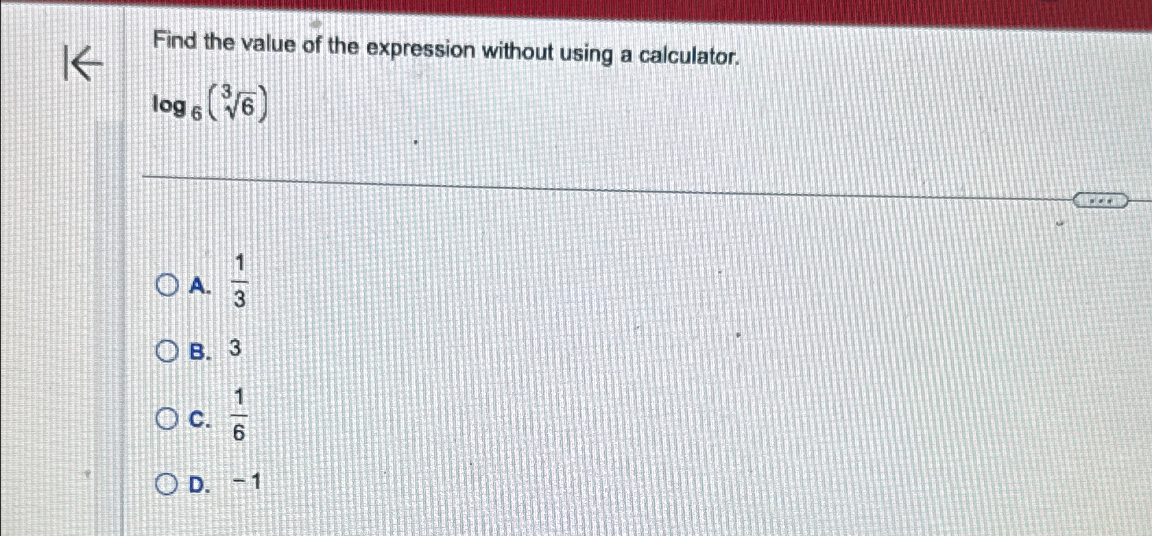 Solved Find the value of the expression without using a | Chegg.com