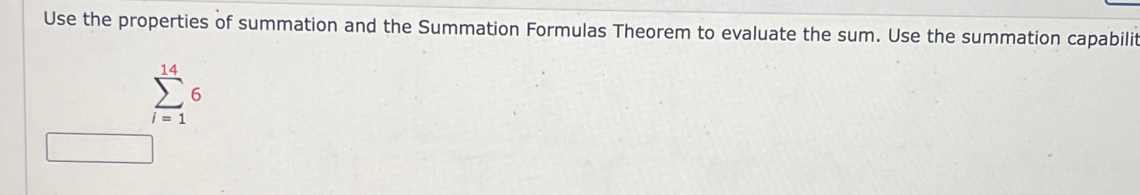 Solved Use the properties of summation and the Summation | Chegg.com Solved Use the properties of summation and the Summation | Chegg.com