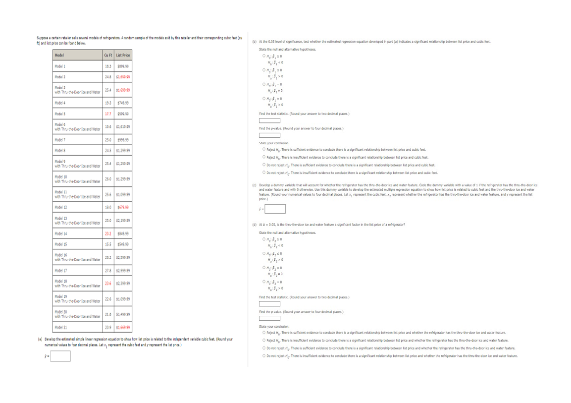 Solved Suppose a certain retailer sells several models of | Chegg.com