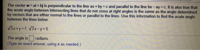 Solved The Vector W Ai Bj Is Perpendicular To The Line Ax