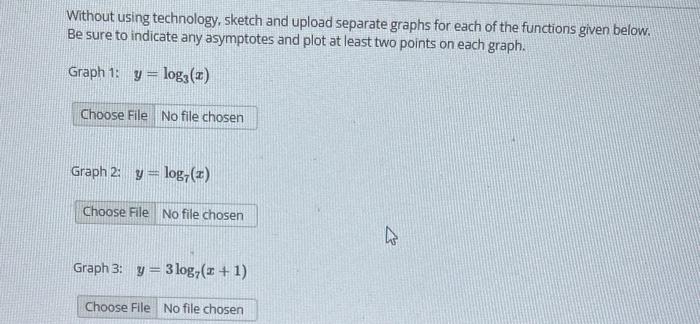 Solved A sample student graph of y=log5(x) is shown. | Chegg.com