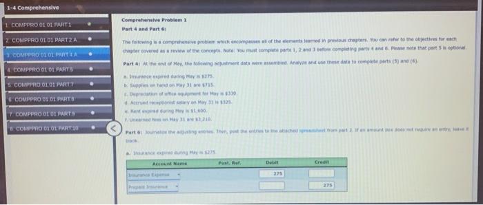 Solved 1-4 Comprehensive 1. COMPPRO.01.01. PART 1 Part 1 | Chegg.com