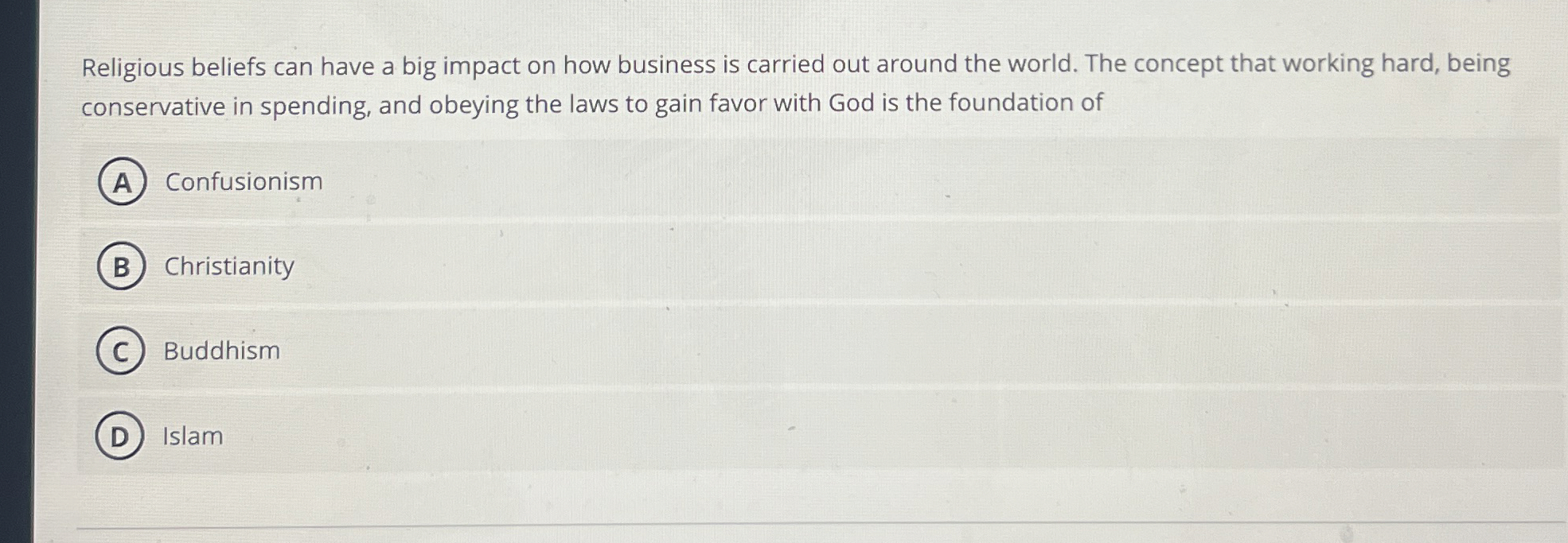 Solved Religious beliefs can have a big impact on how | Chegg.com