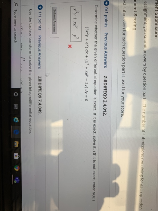 Solved ment Submission assignment, you submit answers by | Chegg.com
