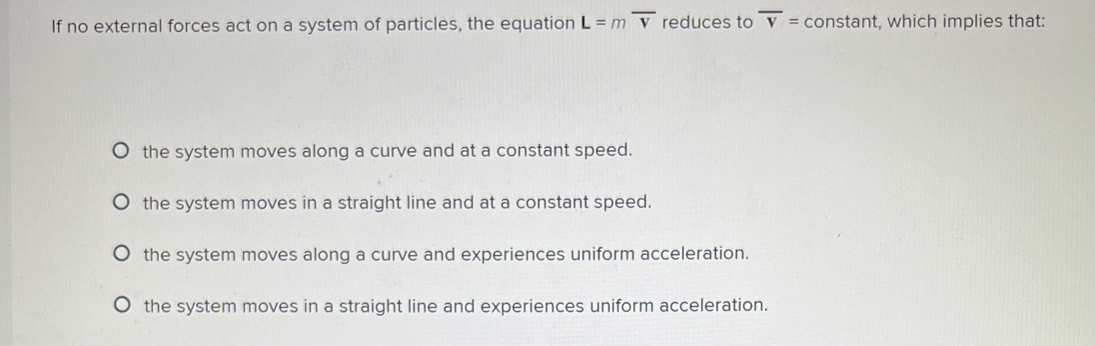 Solved If no external forces act on a system of particles, | Chegg.com