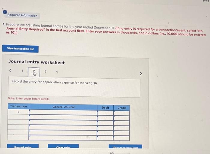 Solved 1. Prepare the adjusting journal entries for the year | Chegg.com