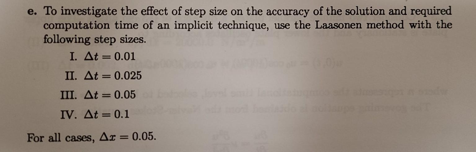 Solved e. To investigate the effect of step size on the | Chegg.com