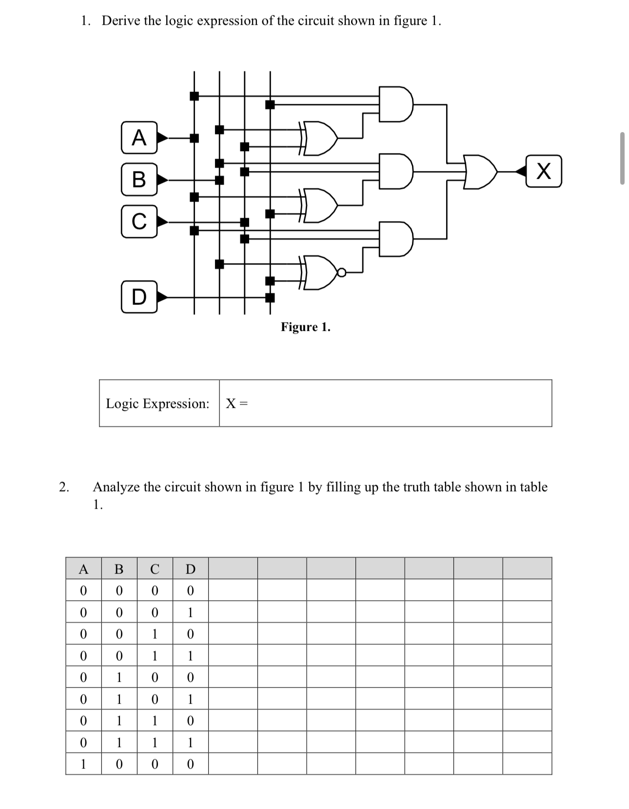 Solved Derive the logic expression of the circuit shown in | Chegg.com