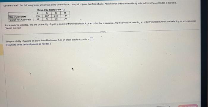 Solved Use the data in the following table, which lats | Chegg.com