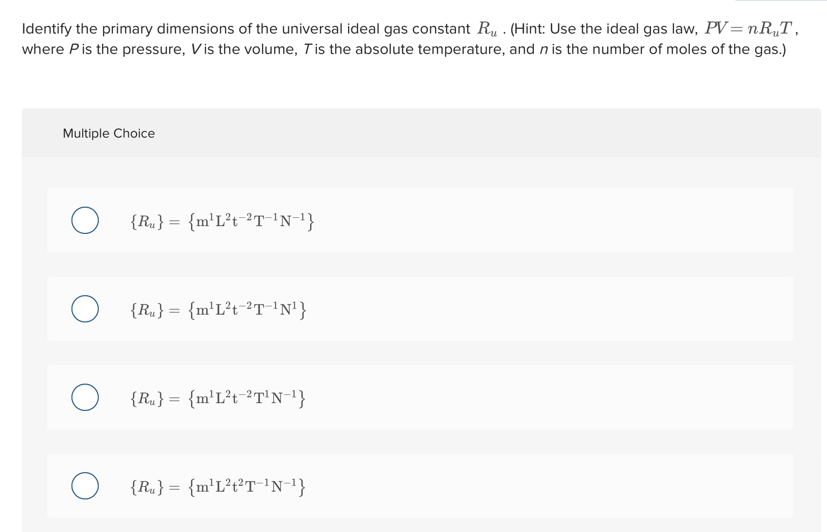 Solved Identify the primary dimensions of the universal | Chegg.com