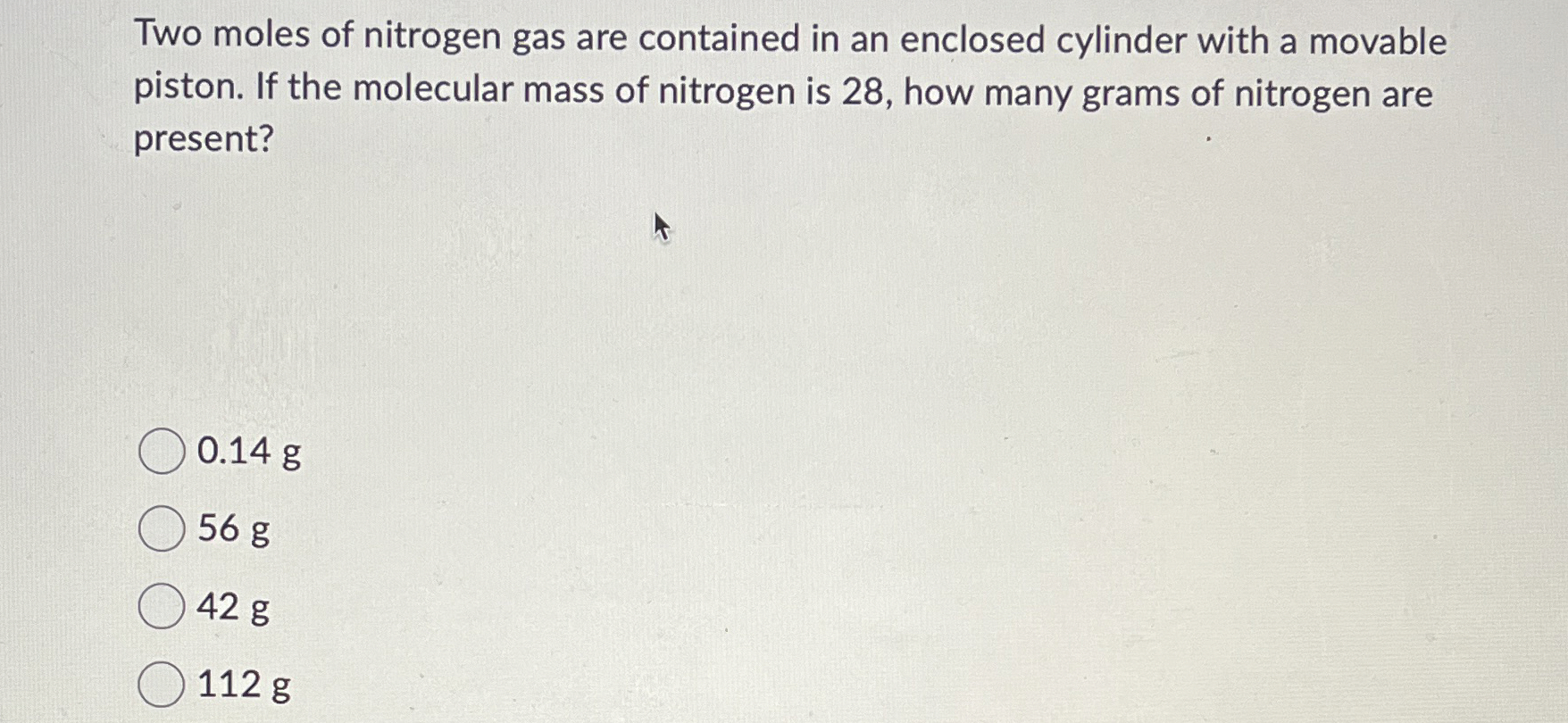Solved Two moles of nitrogen gas are contained in an | Chegg.com