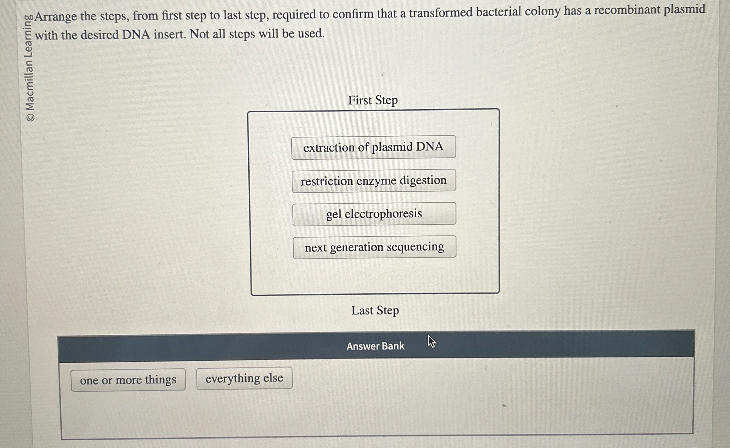 Solved ∞???? ﻿Arrange the steps, from first step to last | Chegg.com