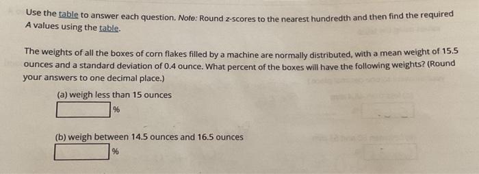Solved Use the table to answer each question. Note: Round | Chegg.com