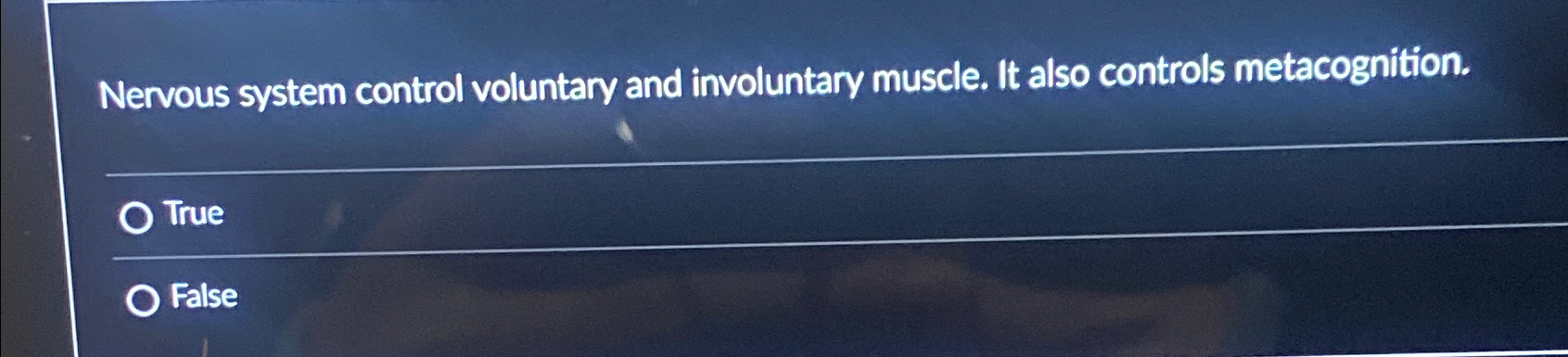 Solved Nervous system control voluntary and involuntary | Chegg.com