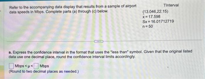 Solved Refer to the accompanying data display that results | Chegg.com Solved Refer to the accompanying data display that results | Chegg.com
