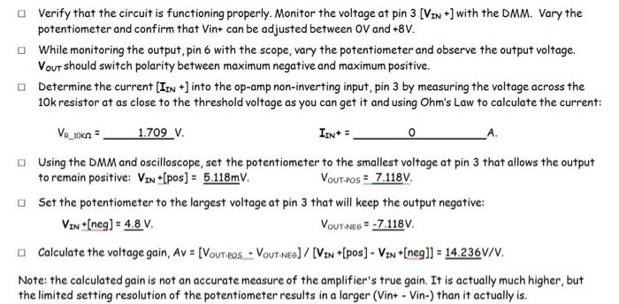 Solved Part 3. Op-Amp as level detector The circuit below | Chegg.com