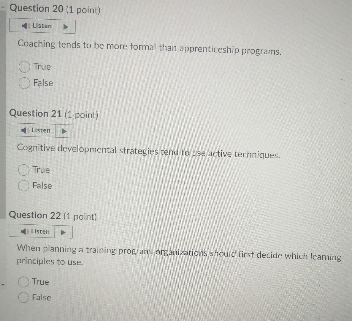 Solved Coaching tends to be more formal than apprenticeship | Chegg.com