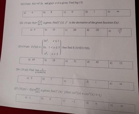 Solved Qi(topt)- f(x)−x2−2x and g(x)=x2+4 is given. Find fog | Chegg.com