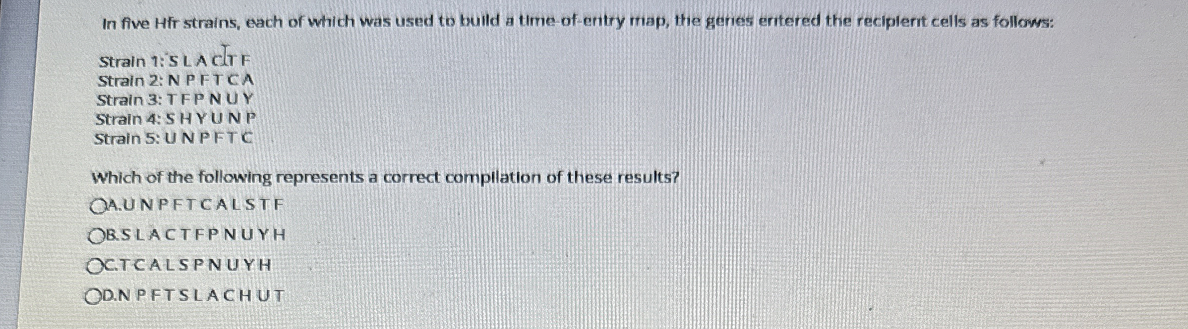 High Quality SOLUTION In five Hir strains, each of which was used to build | Chegg.com