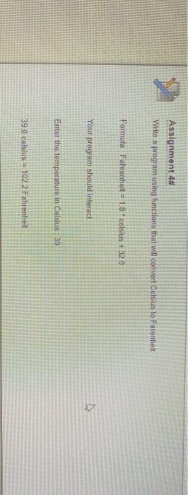Solved Assignment 4 Write A Program Using Functions That