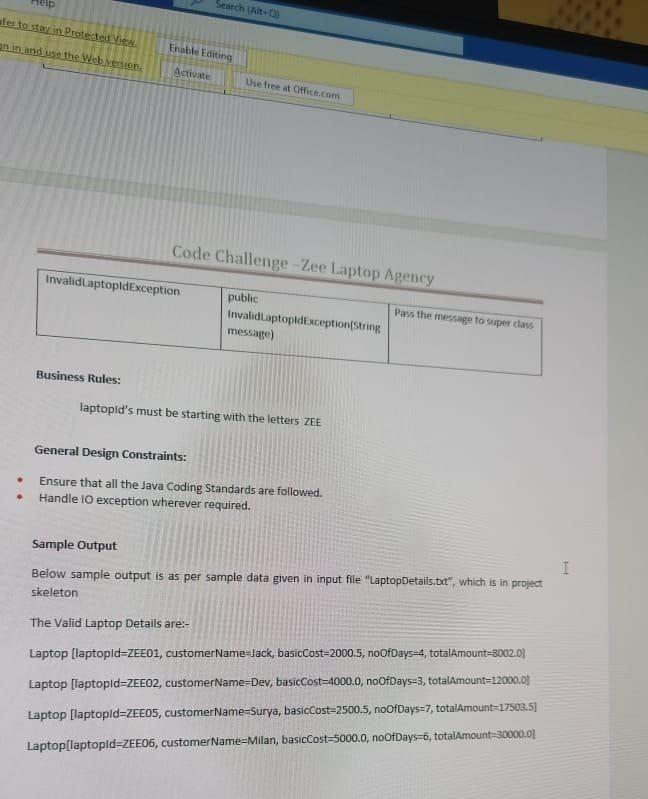 Solved Time: 2 hours Assessment Coverage: - Classes, Objects | Chegg.com