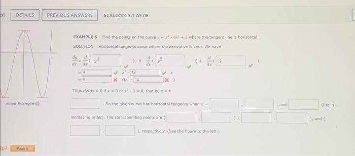 Solved EXAMPLE 6 Find the peints on the curve y=x4+6x2+3 | Chegg.com