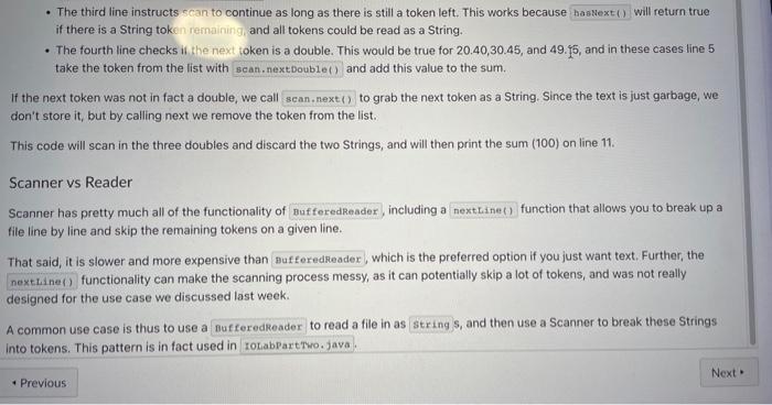 Solved Scanner The class provides a way to read formatted | Chegg.com