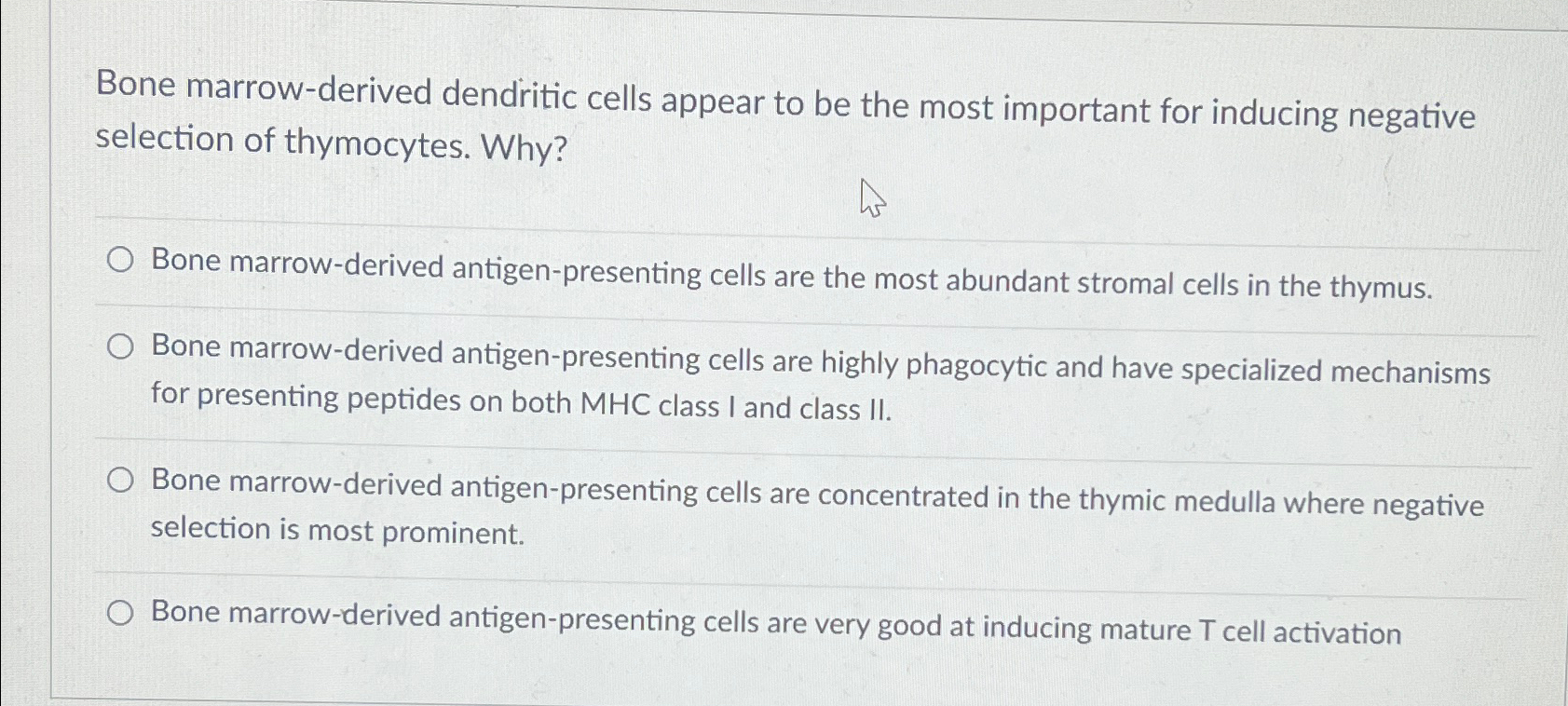 Solved Bone marrow-derived dendritic cells appear to be the | Chegg.com